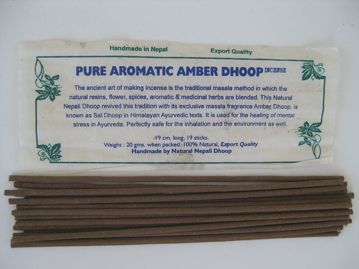 Pure aromatic amber dhoop incense sticks handmade in Nepal | tibetanincense