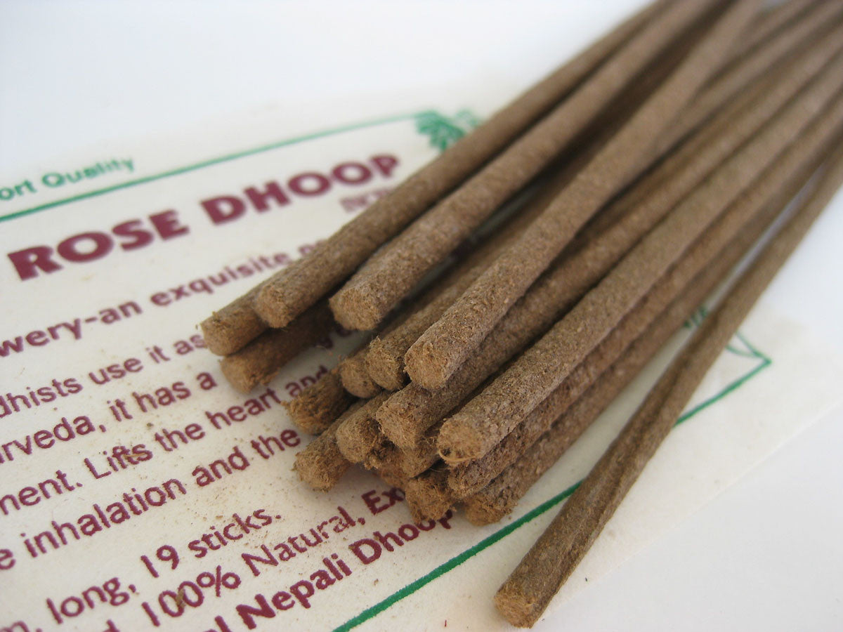 Pure aromatic rose dhoop incense sticks are sweet and flowery ...
