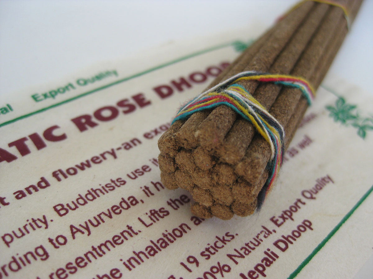 Pure aromatic rose dhoop incense sticks are sweet and flowery ...